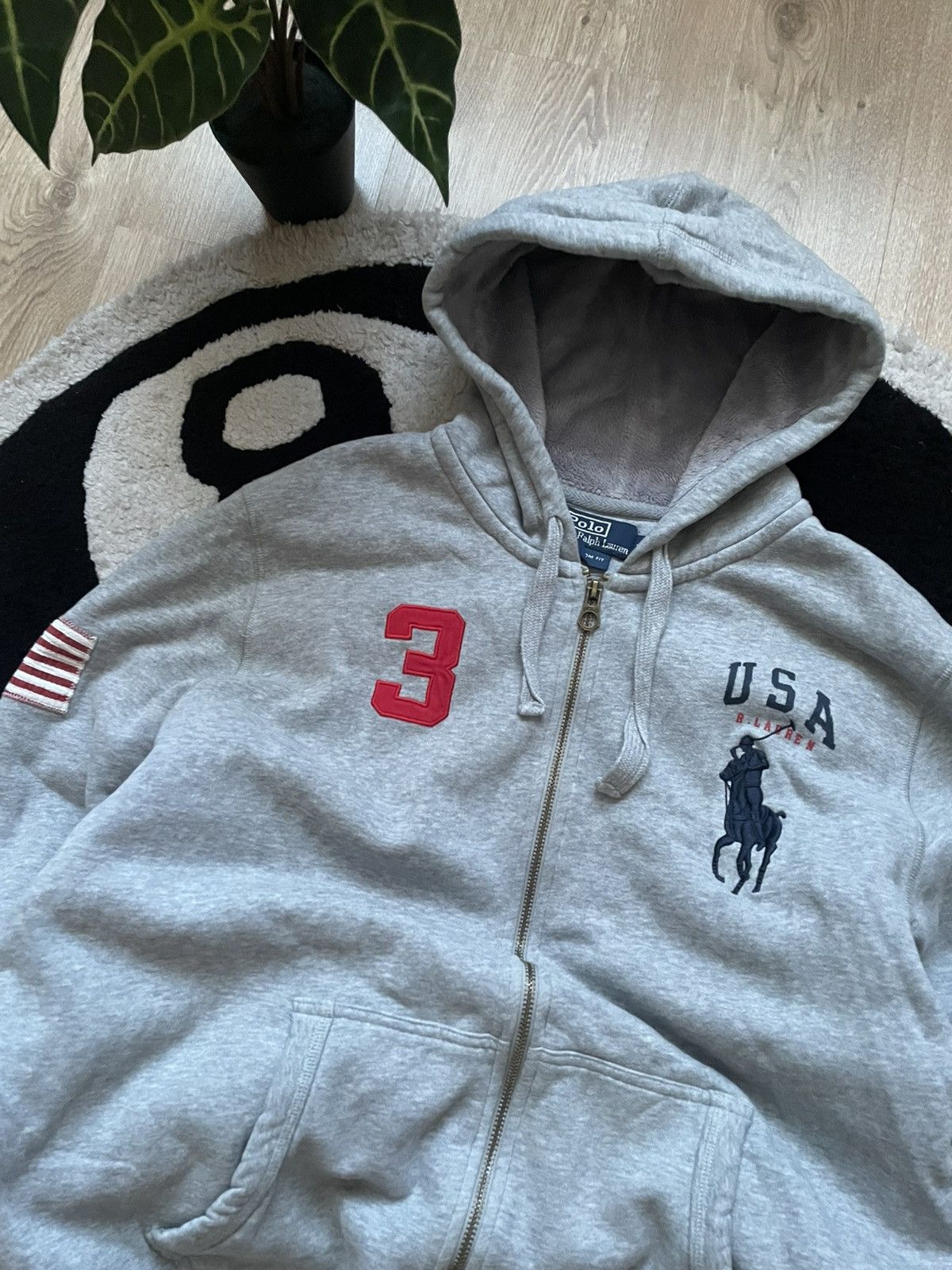 Polo Ralph Lauren × Streetwear CRAZY CHIEF KEEF STYLE RALPH LAUREN USA FUR ZIP HOODIE | Grailed