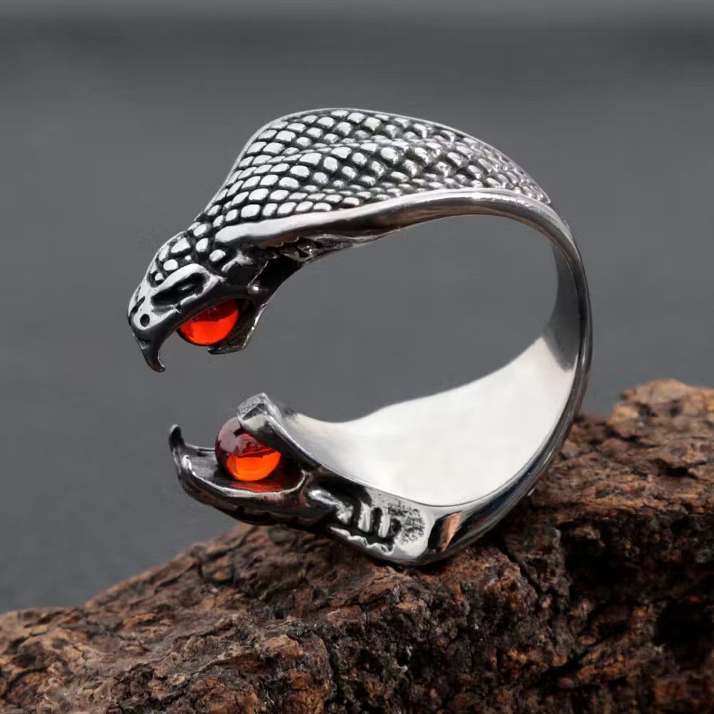 Jewelry × Streetwear Double Cobra Snake Head Ring | Grailed