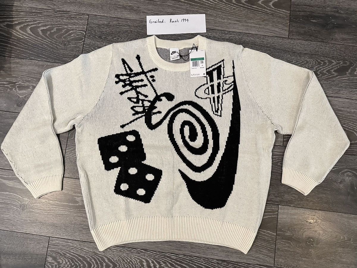 Nike The Nike X Stussy Knit Sweater Natural Xl Grailed