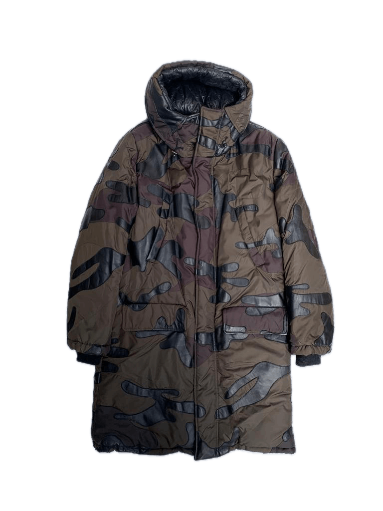 Dolce & Gabbana Dolce & Gabbana Runway Camo Lambskin Leather Parka ...