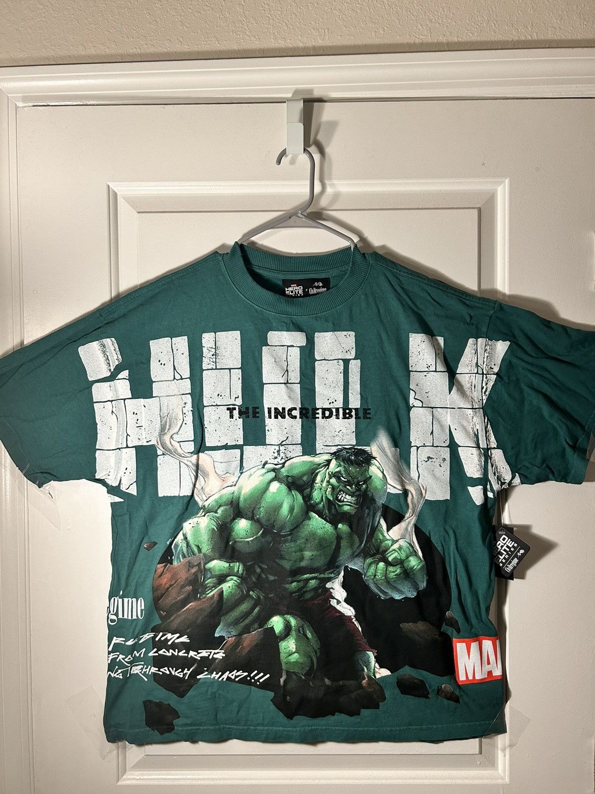 Civil Regime × Marvel Comics INCREDIBLE HULK SMASH 199X OVERSIZED TEE ...