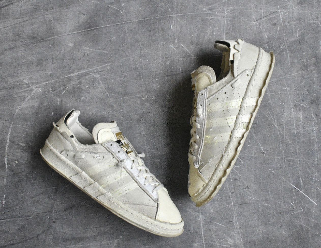 Adidas × Vintage Adidas Campus 80s by Helen Kirkum (7.5) | Grailed