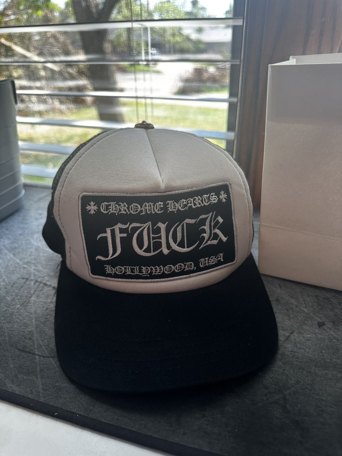 Vintage Chrome Hearts “Fuck” Trucker Hat | Grailed