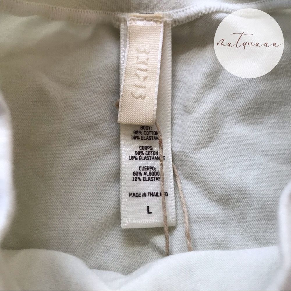 SKIMS Skims Stretch Cotton Jersey Mock Neck Tank in Bone L | Grailed