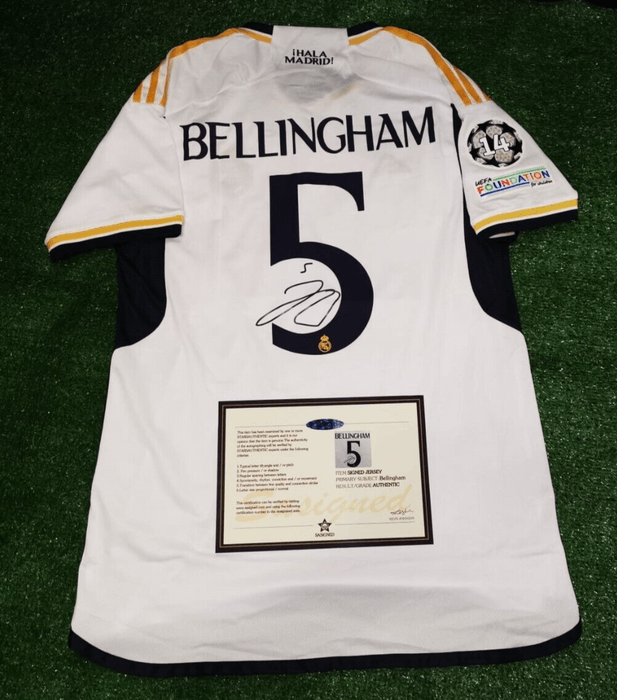 Vintage Jude Bellingham SIGNED Real Madrid Signature Jersey + COA | Grailed