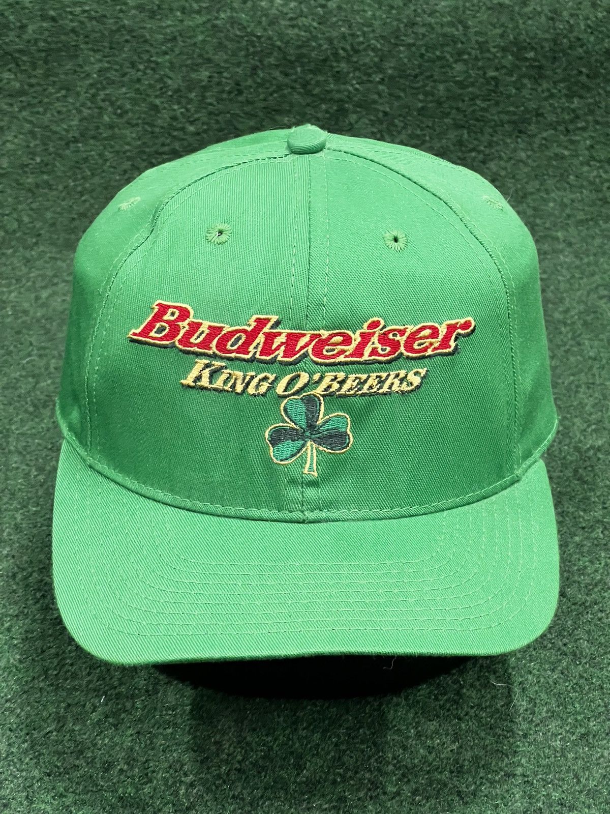 Budweiser × Vintage 90s Budweiser King Of Beers Irish Snapback Hat ...