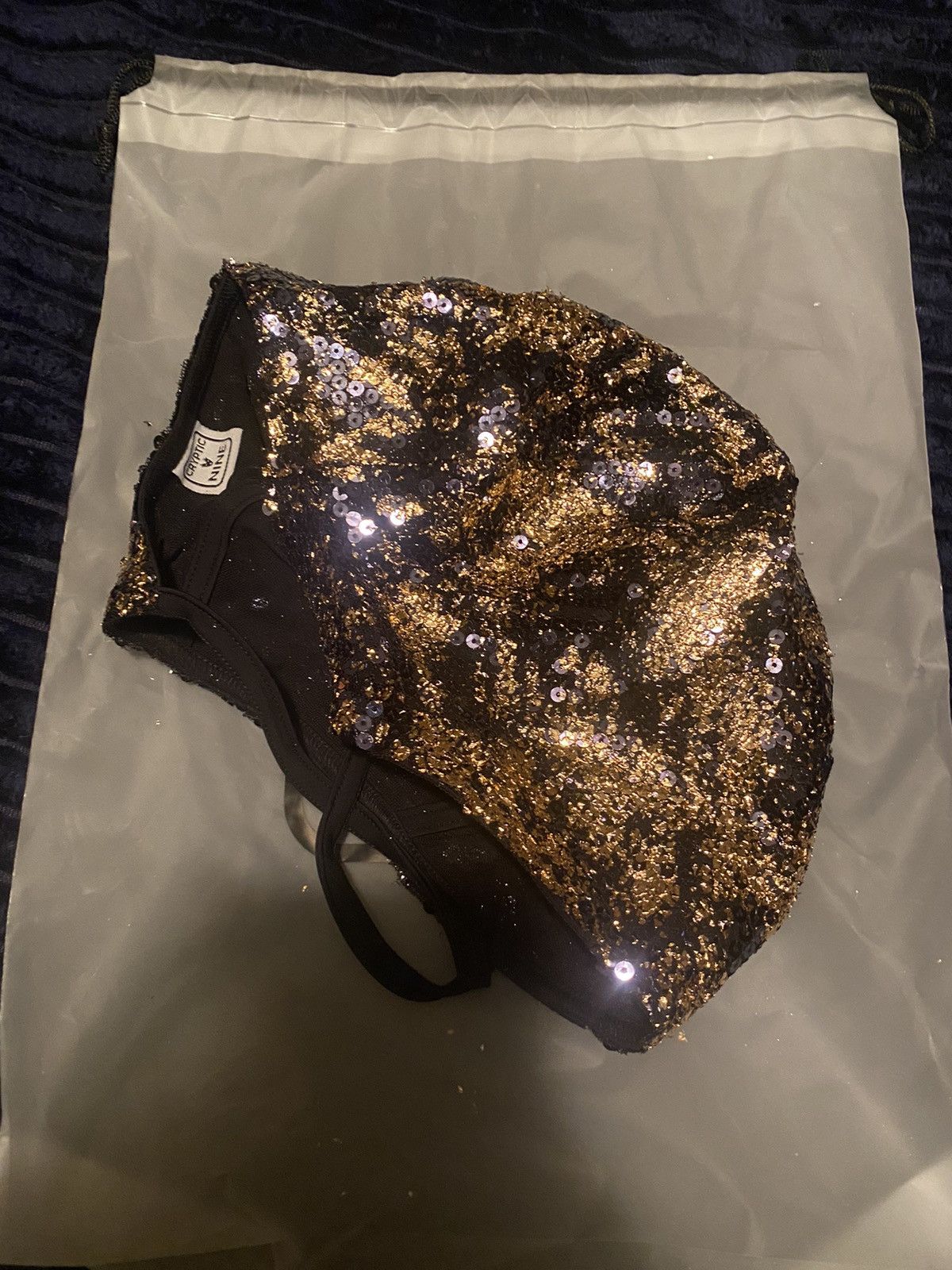 Other Cryptic Nine X Haute Couture X Blue Gold Lace Mesh Mask | Grailed