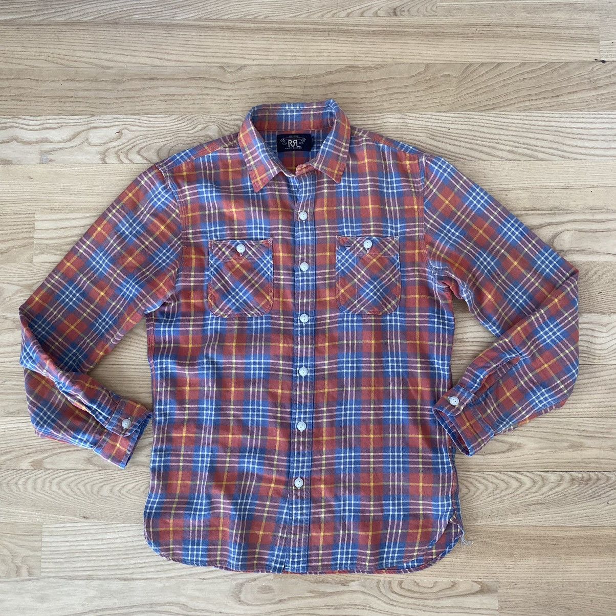 RRL Ralph Lauren RRL Double RL Plaid Button Down Woven Work Shirt ...
