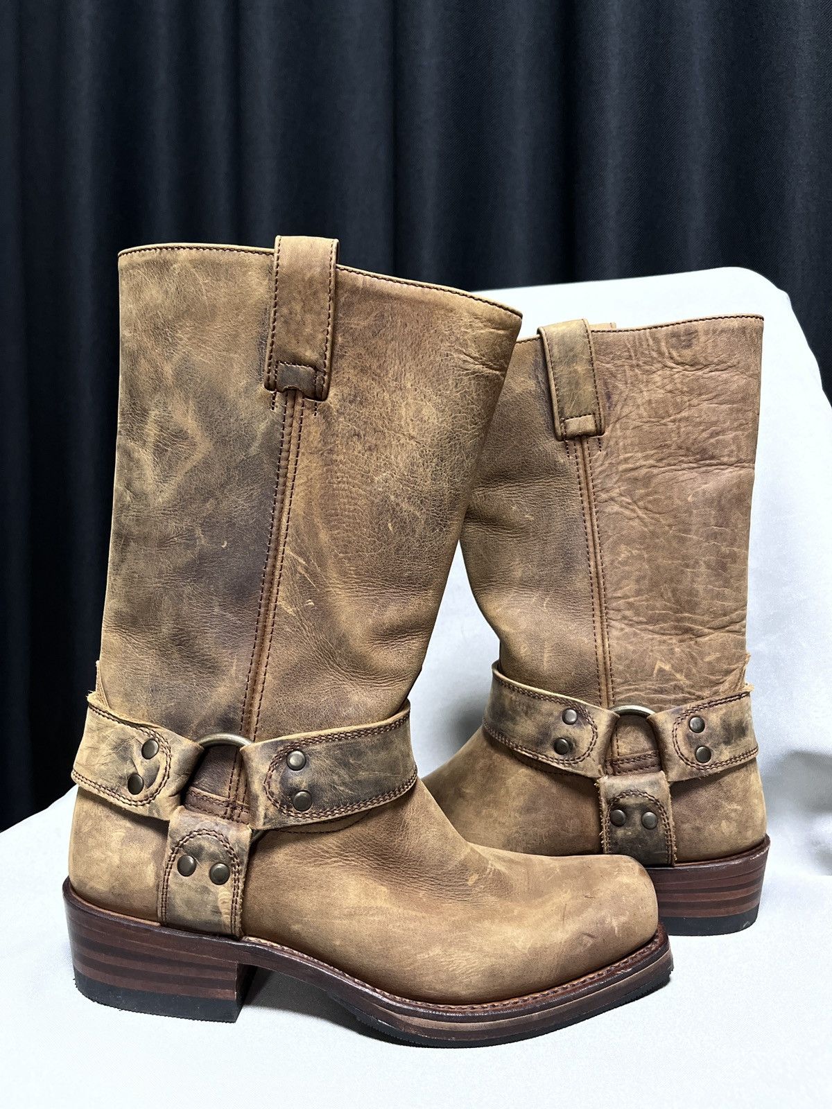 Sendra SENDRA Square Toe 8833 Blues Mad Dog Cowboy Biker Boots | Grailed