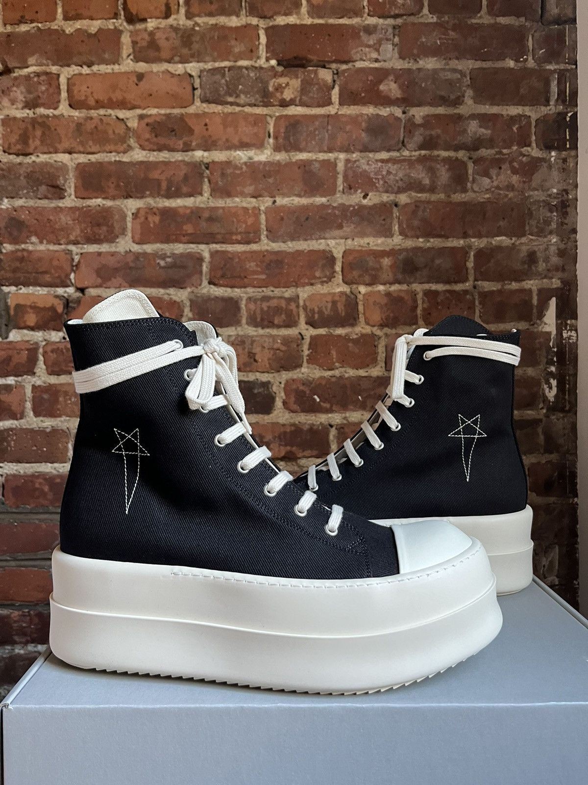Rick Owens × Rick Owens Drkshdw Rick Owens drkshdw high top Ramones ...