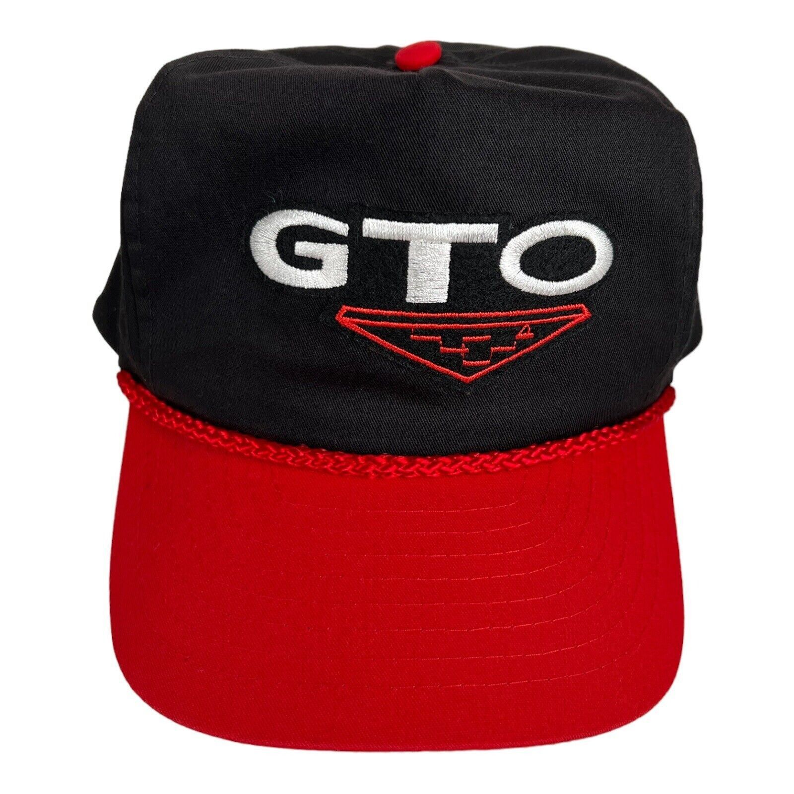 Nissin Vintage Pontiac GTO Car Snapback Hat Cap Black Red | Grailed