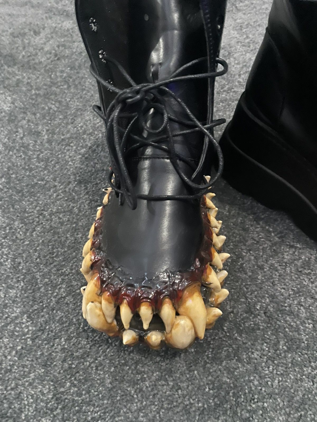 Designer × Streetwear AM Nightmare Venom Teeth Boots | Grailed