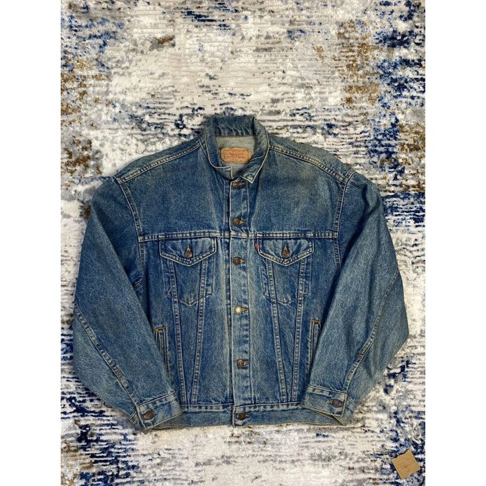 Levi's RARE VINTAGE 90S LEVIS TRUCKER LEVIS JACKET KATANA OVERSIZE | Grailed