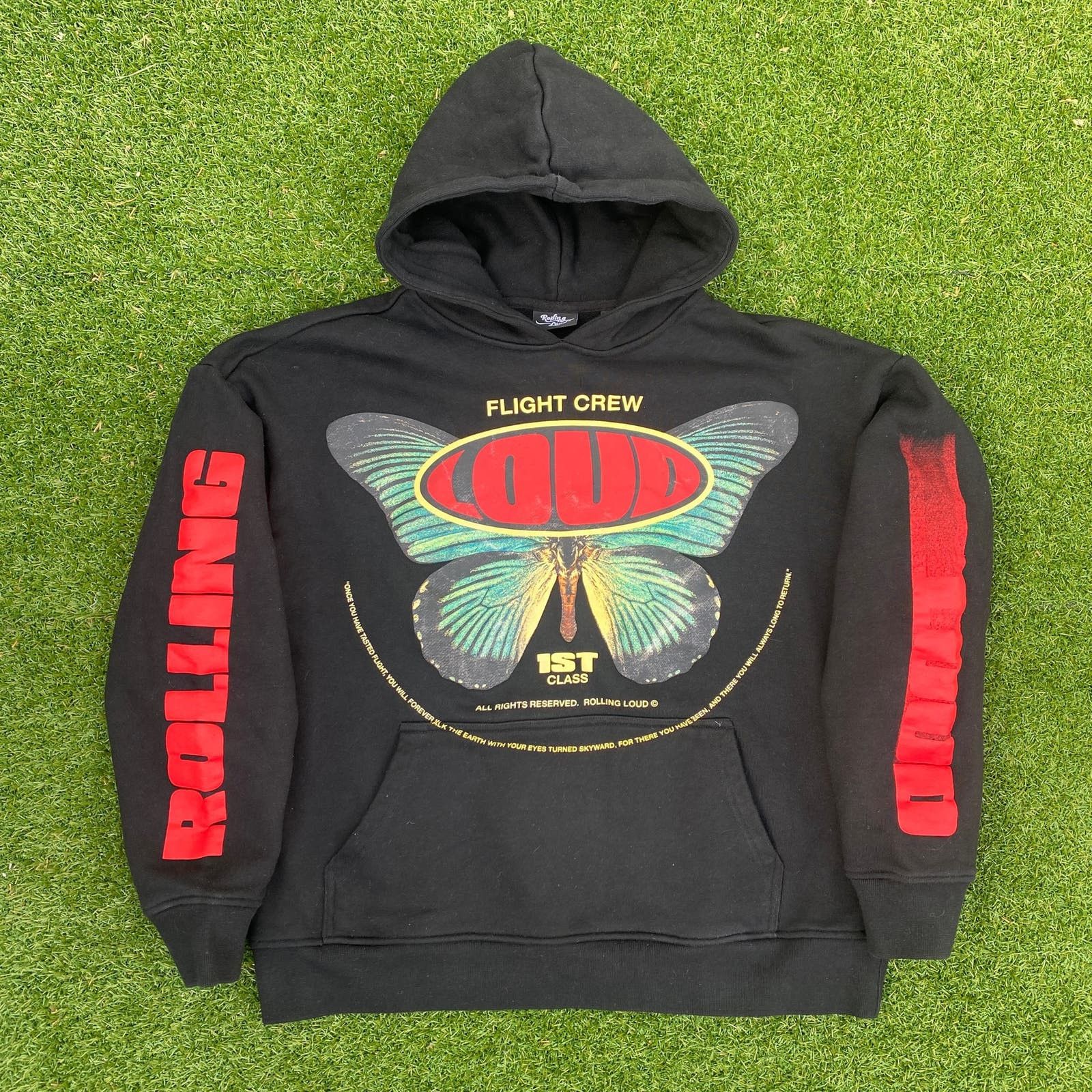 Rolling Loud Rolling Loud Butterfly Flight Crew Hoodie | Grailed