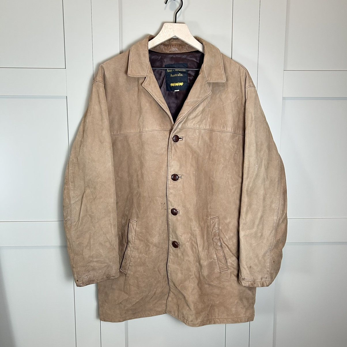 Genuine Leather Vintage 1980s Calf Nubuck Western Australian Leather ...