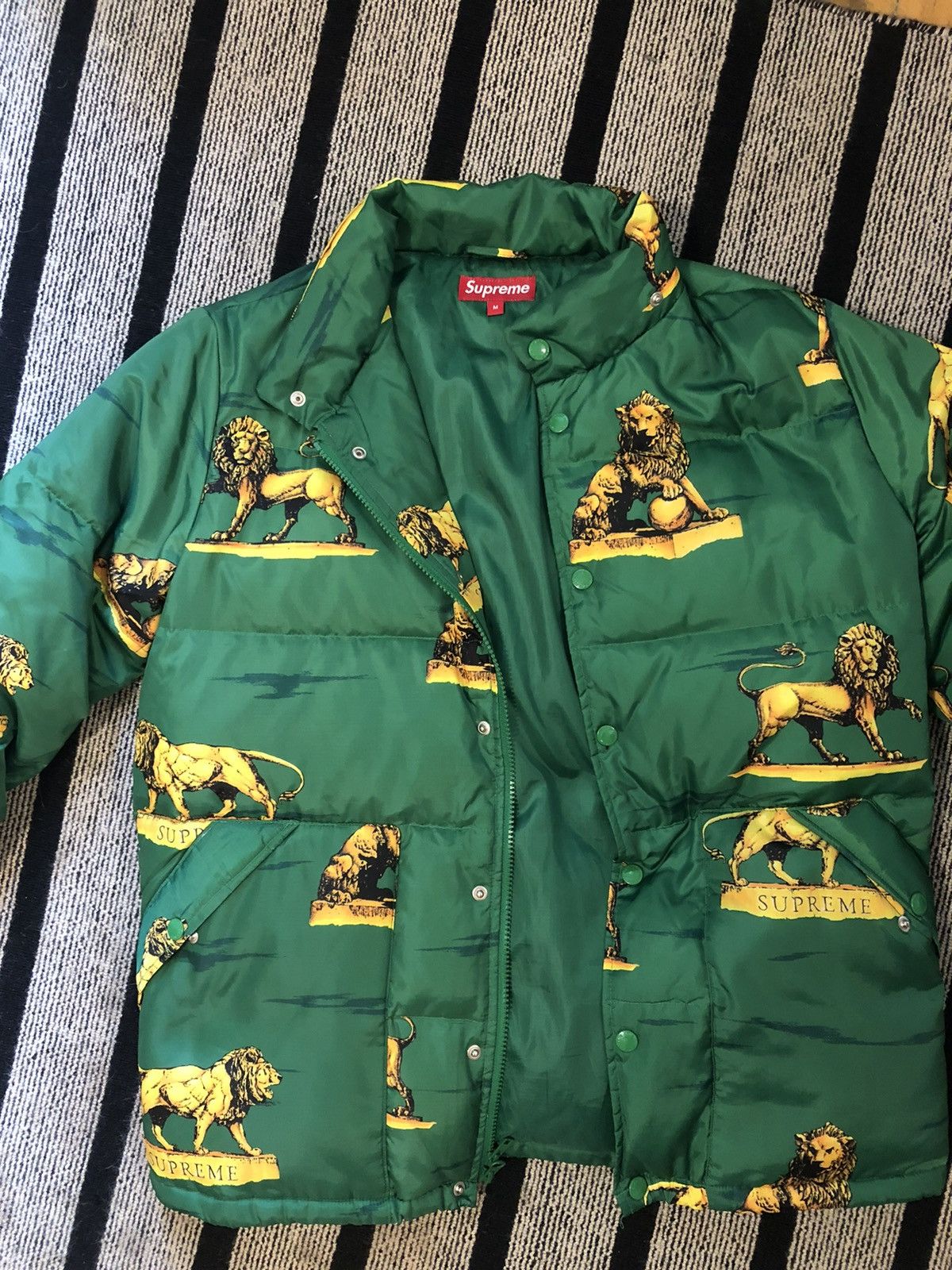 Supreme RARE Supreme Lions Puffer - Green Medium | Grailed