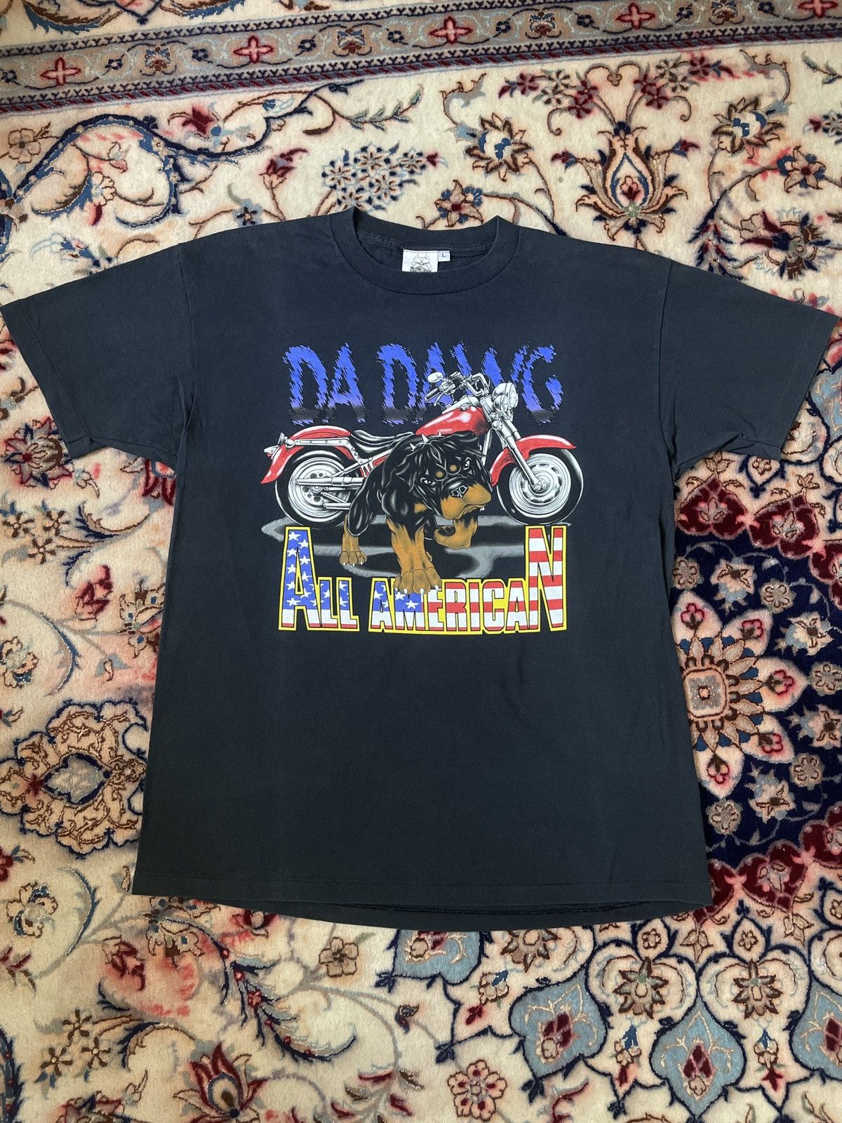Streetwear × Vintage 90’S DA DAWG ALL AMERICAN ROTTWEILER MOTORCYCLE ...