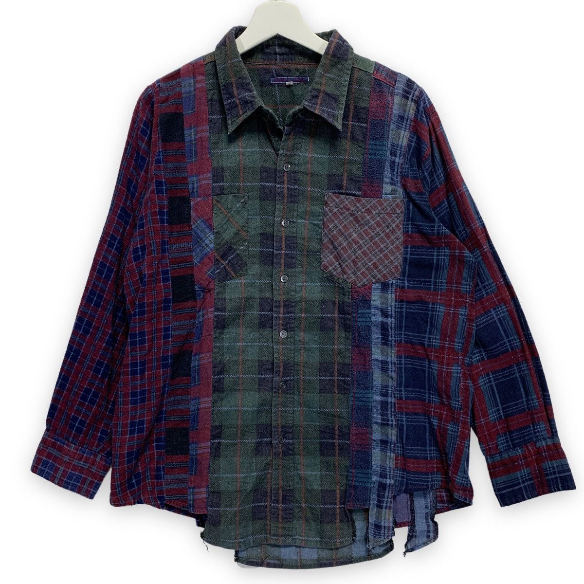 Needles Needles Rebuild 7 Cut Flannel Shirt remake | Grailed