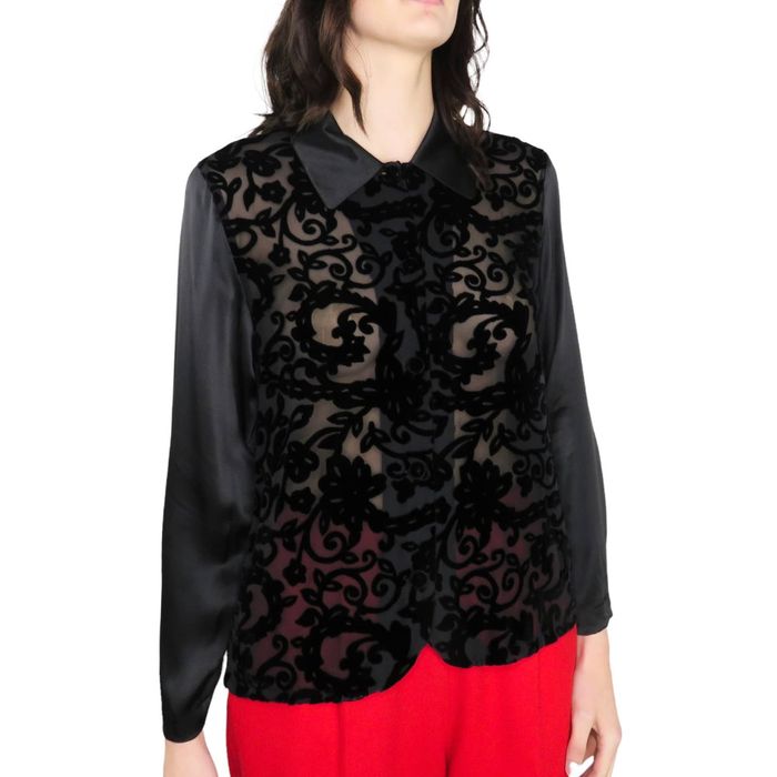 Vintage Vintage Diane von Furstenberg Black Baroque Silk Blouse | Grailed