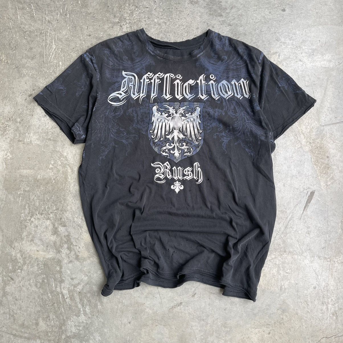 Vintage Crazy Vintage Y2K Affliction Goth Mall Punk Rush T Shirt | Grailed