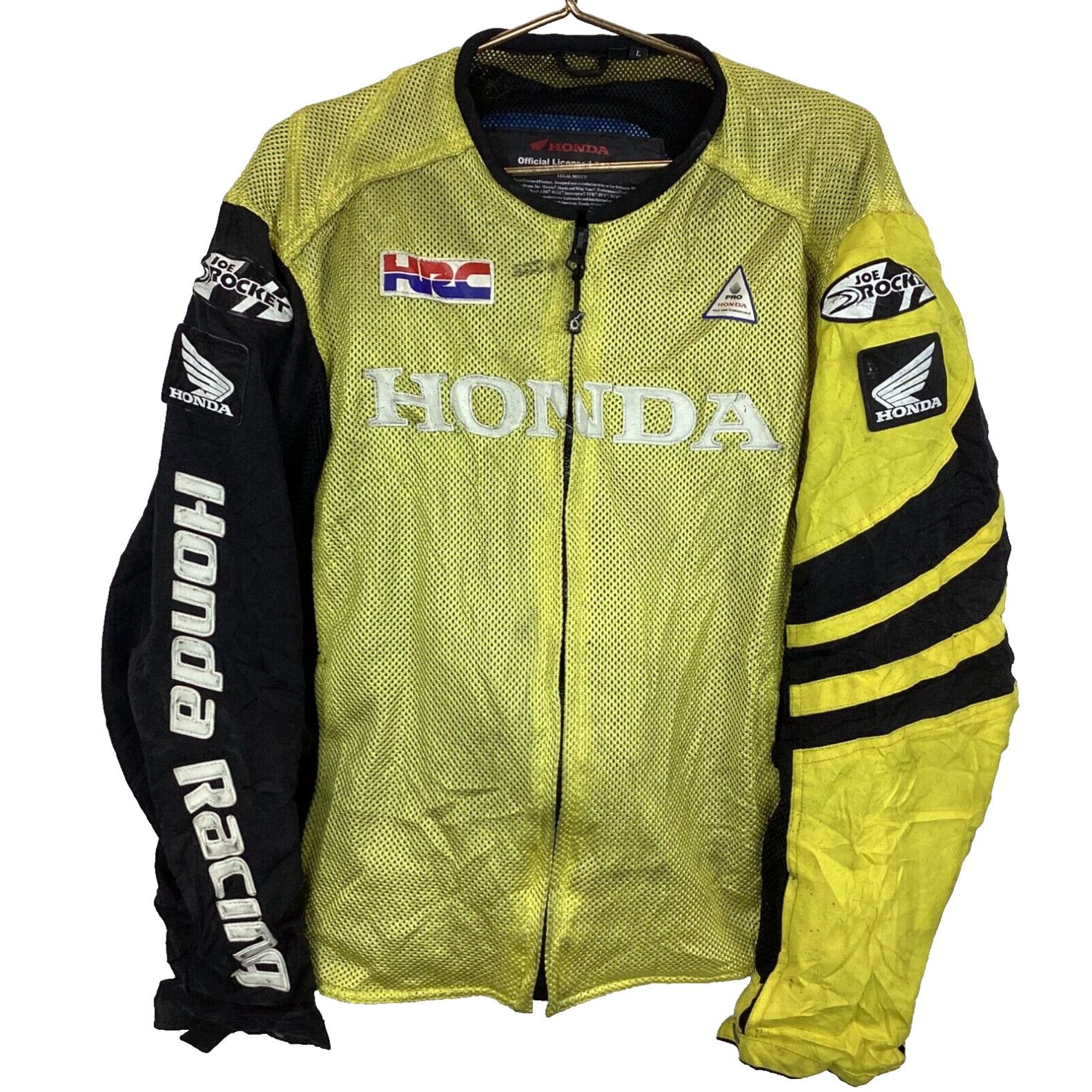 Honda Vintage Honda Racing Thermal Motorcycle Jacket Large Yellow Joe ...