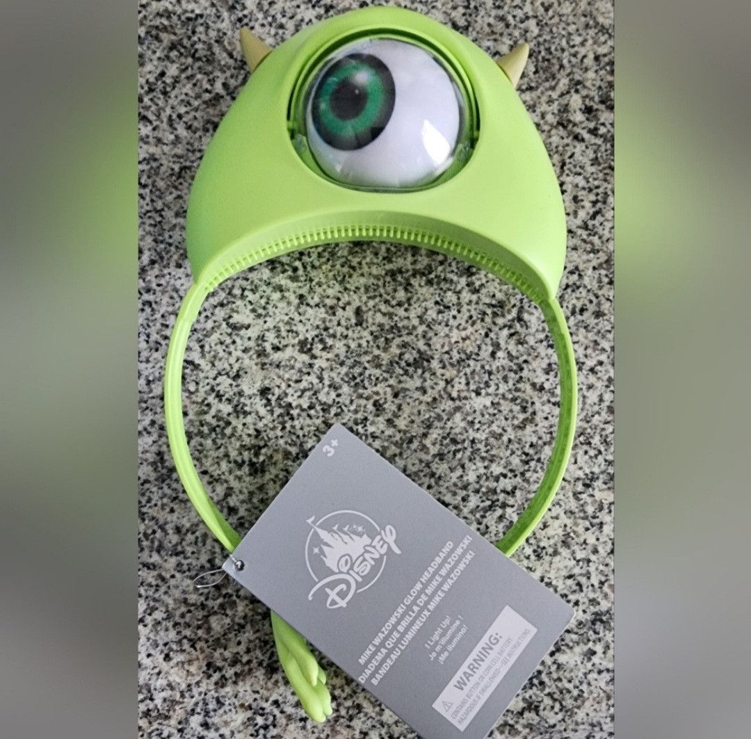 Disney NWT Disney Monsters Inc Light Up Mike Wazowski Ear Headband ...