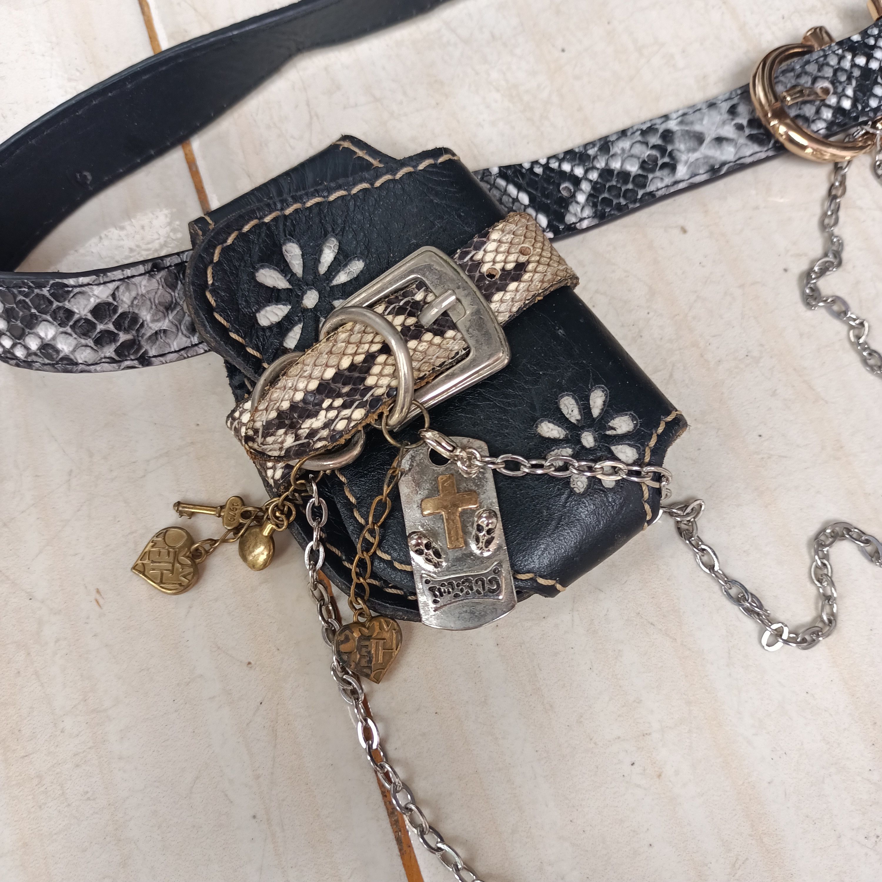 20471120 × If Six Was Nine × KMRii snake skin belt with holster chain ...