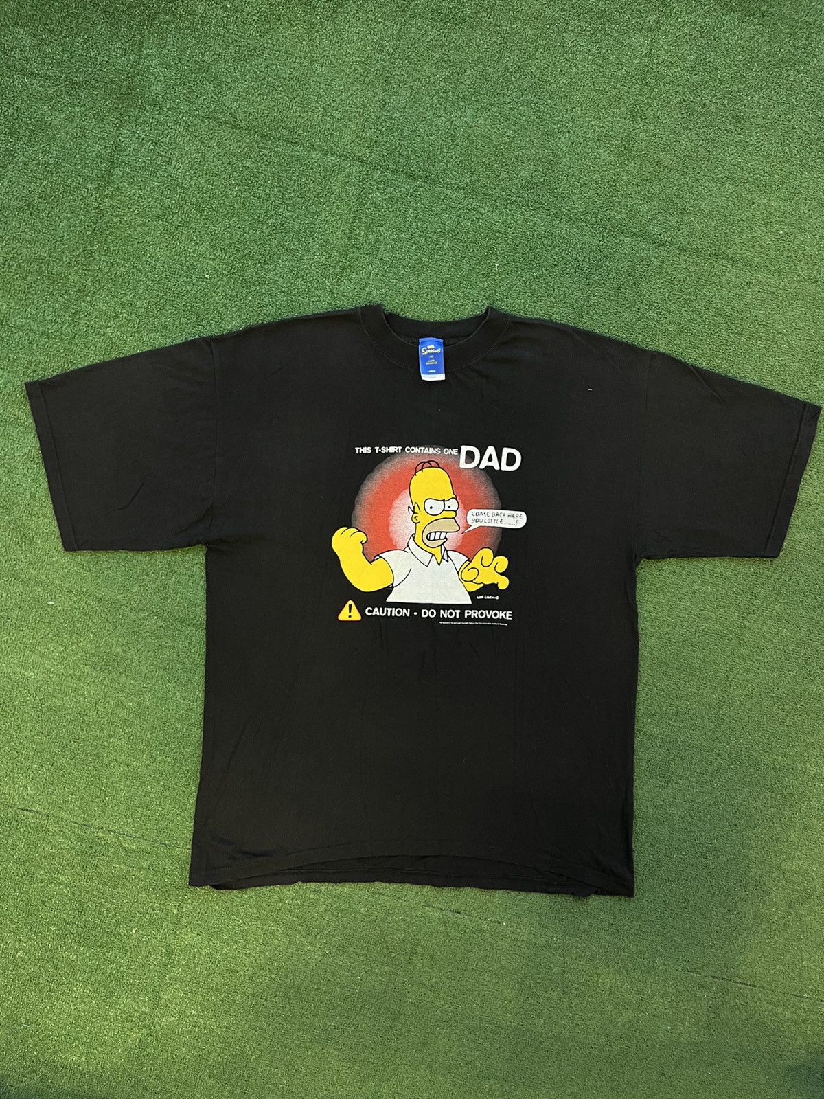 Vintage Vintage 1998 The Simpsons CAUTION - do not Provoke Homer Tee ...