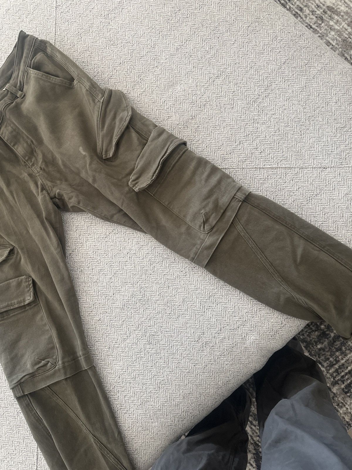 Embellish EMBELLISH NYC WASHED GREEN DENIM CARGO PANTS | Grailed