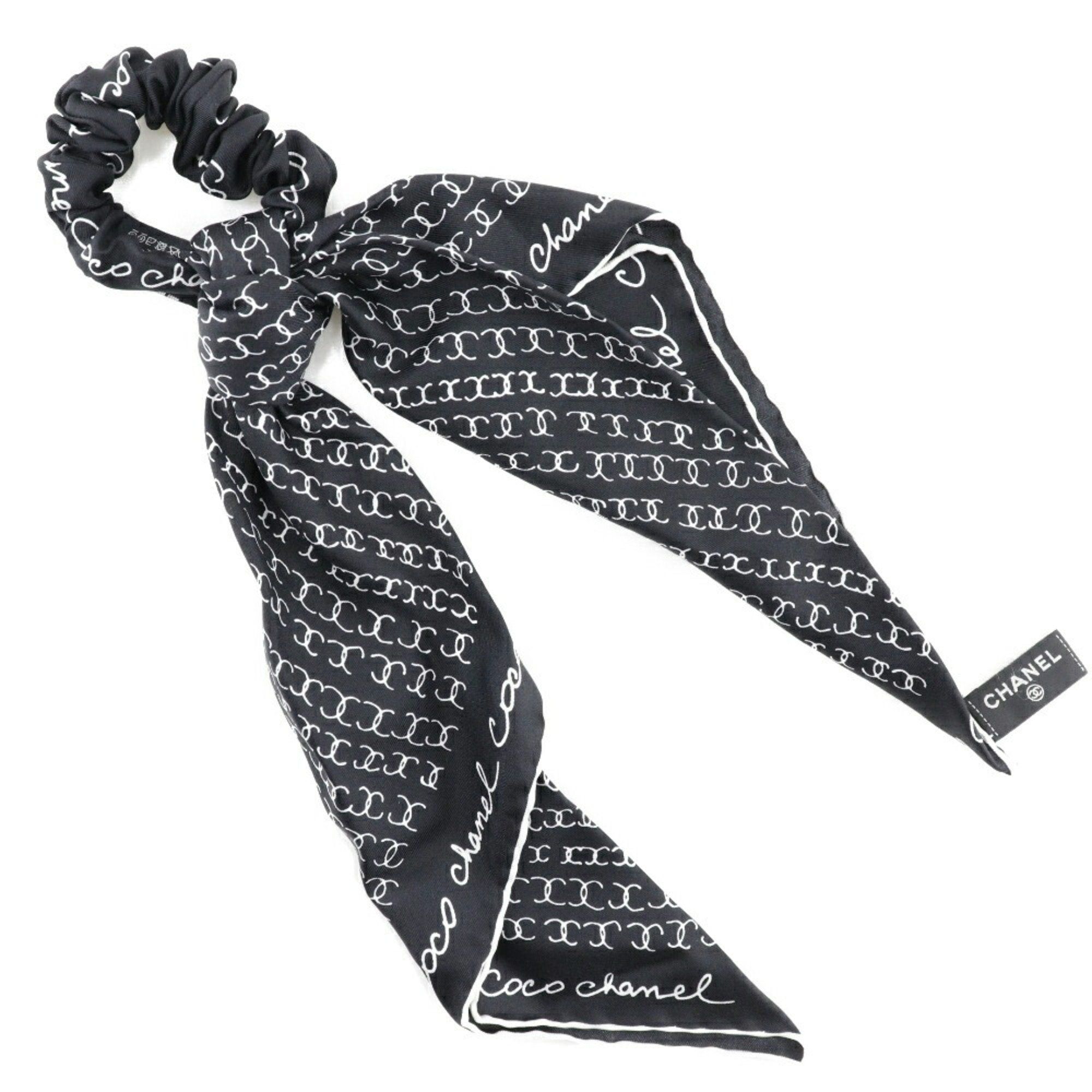 Chanel CHANEL Ribbon Scrunchie Other Accessories Coco Mark Logo Silk ...