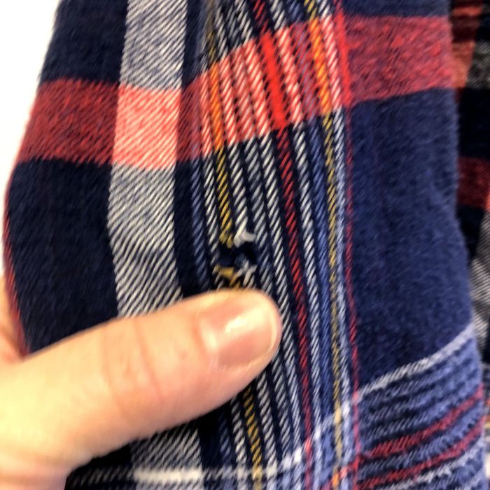 Wrangler 80's Wrangler Blue PLAID Cowboy Western FLANNEL Work Shirt M ...