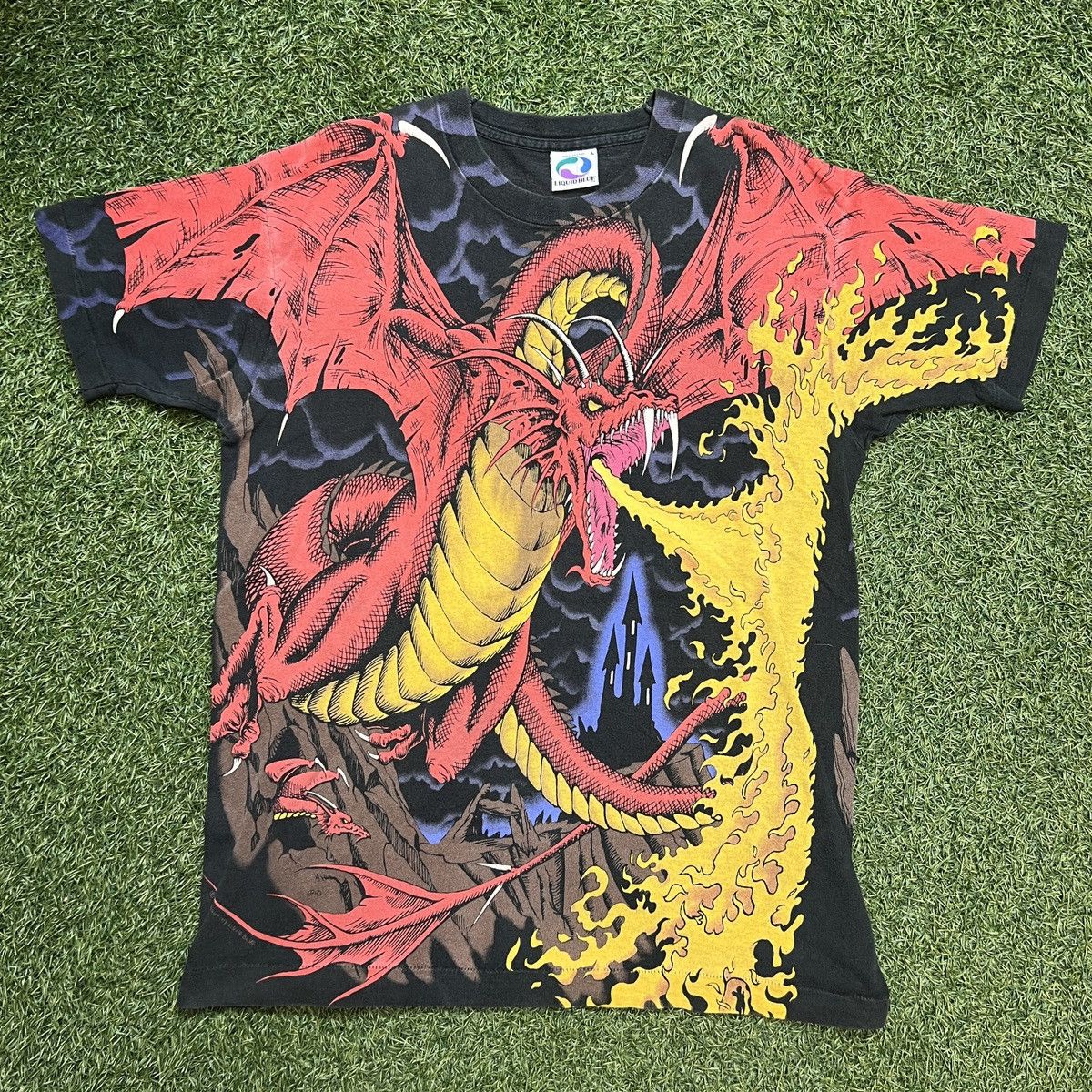 Liquid Blue × Vintage Vintage 1993 Liquid Blue Dragon All Over Print ...