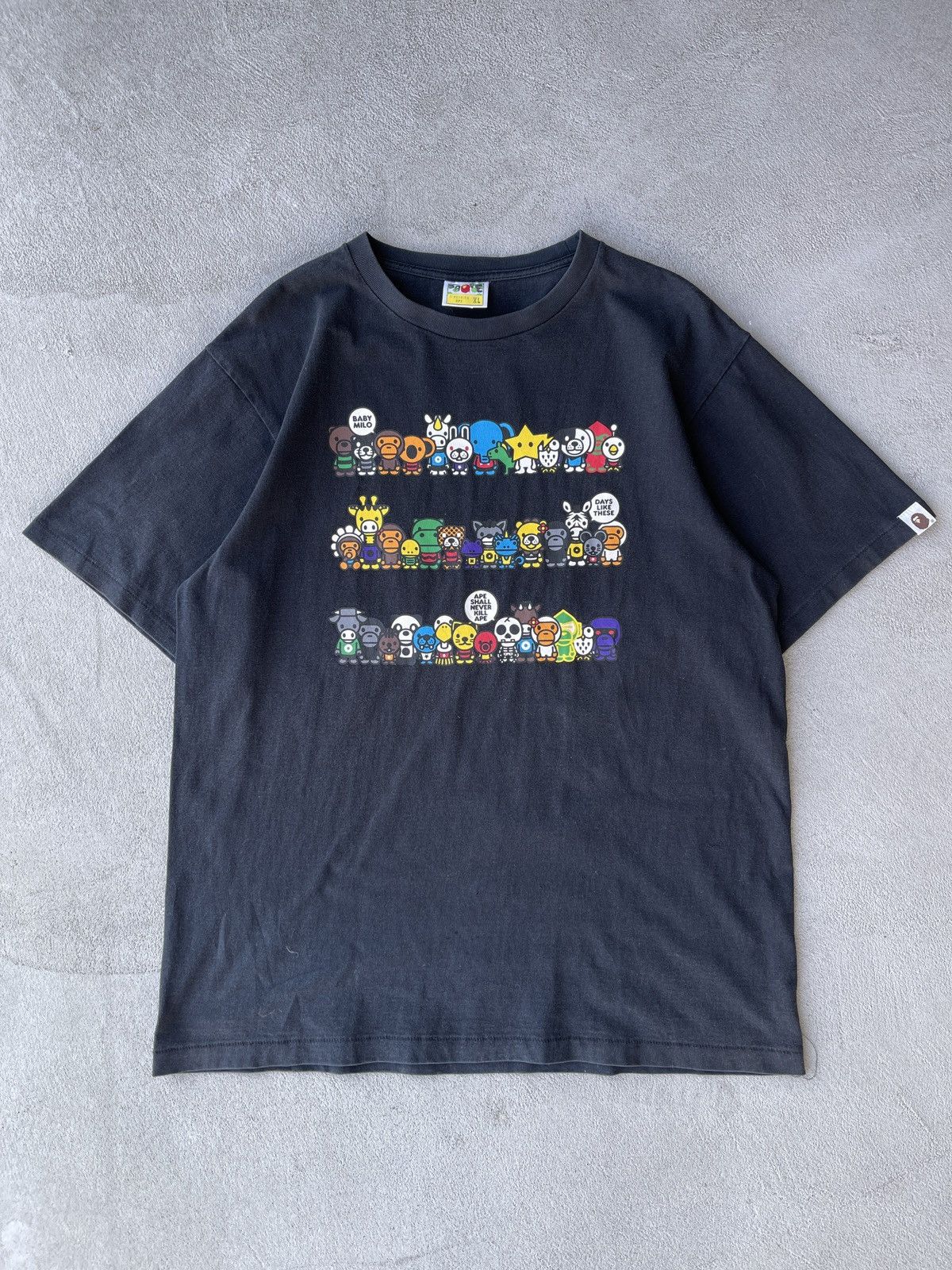 Bape Bape Baby Milo A to Z Family Characters Tee | Grailed