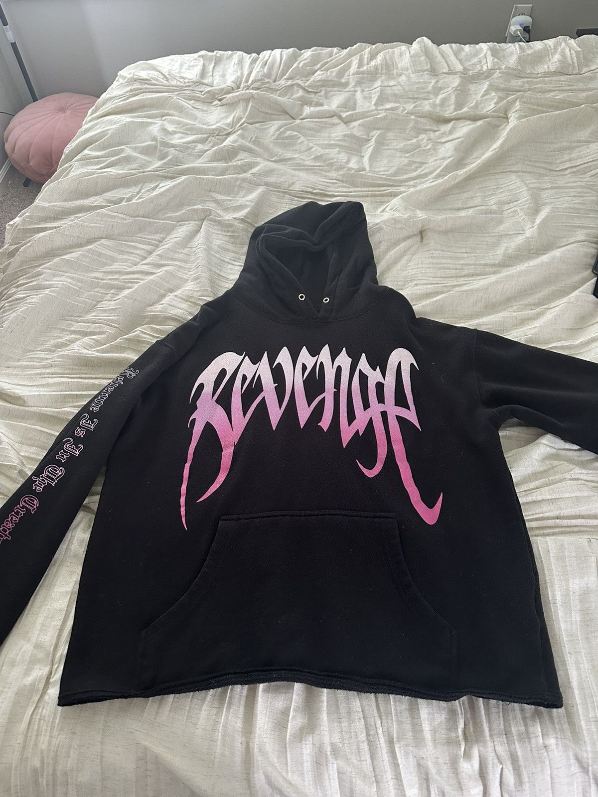 Revenge Black and Pink Revenge Hoodie | Grailed