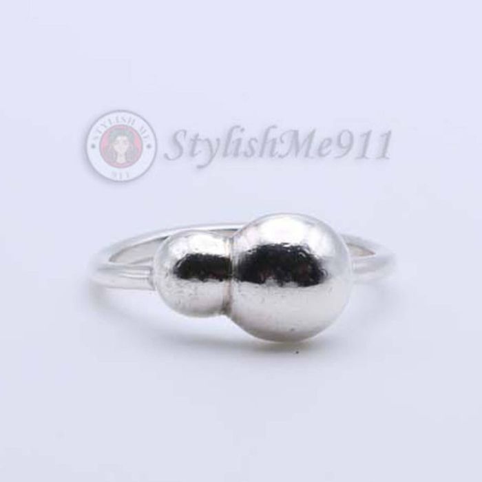 pandora RARE AUTHENTIC PANDORA SILVER DOUBLE BUBBLE RING | Grailed