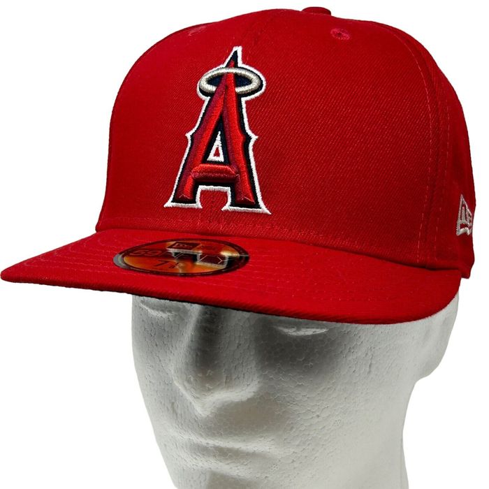 New Era Los Angeles Angels Hat Red Anaheim LA New Era 59Fifty MLB | Grailed