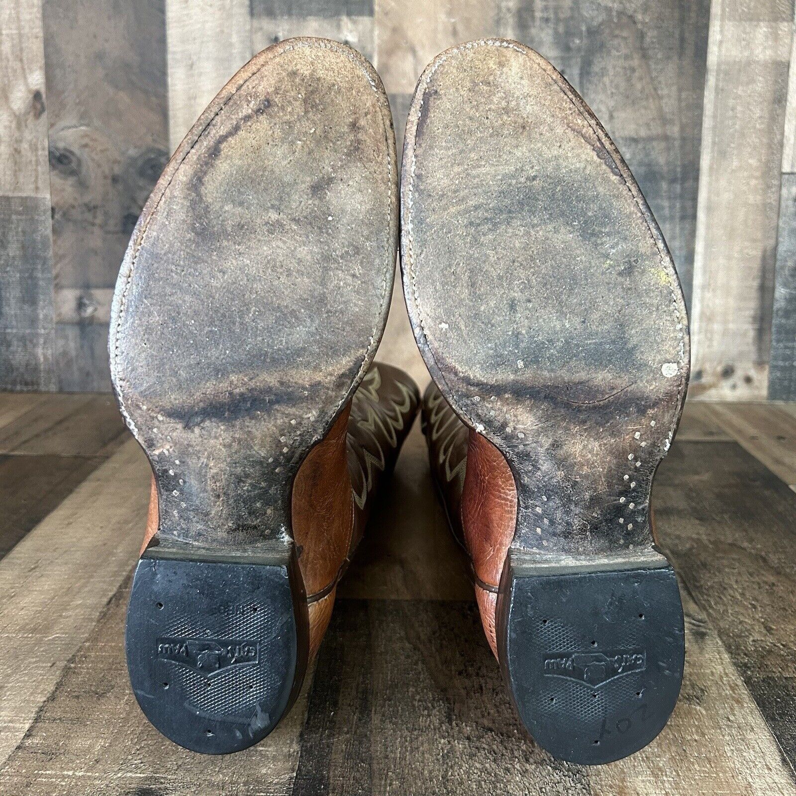 Tony Lama Tony Lama Vintage Gold Label Tall Cowboy Boots Mens 12.5 B ...