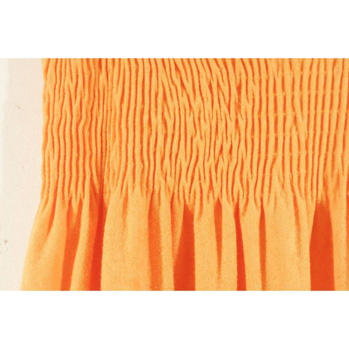 Vintage Orange Terry Cloth Jumper Stretch Scrunch Tube Dress Large ...