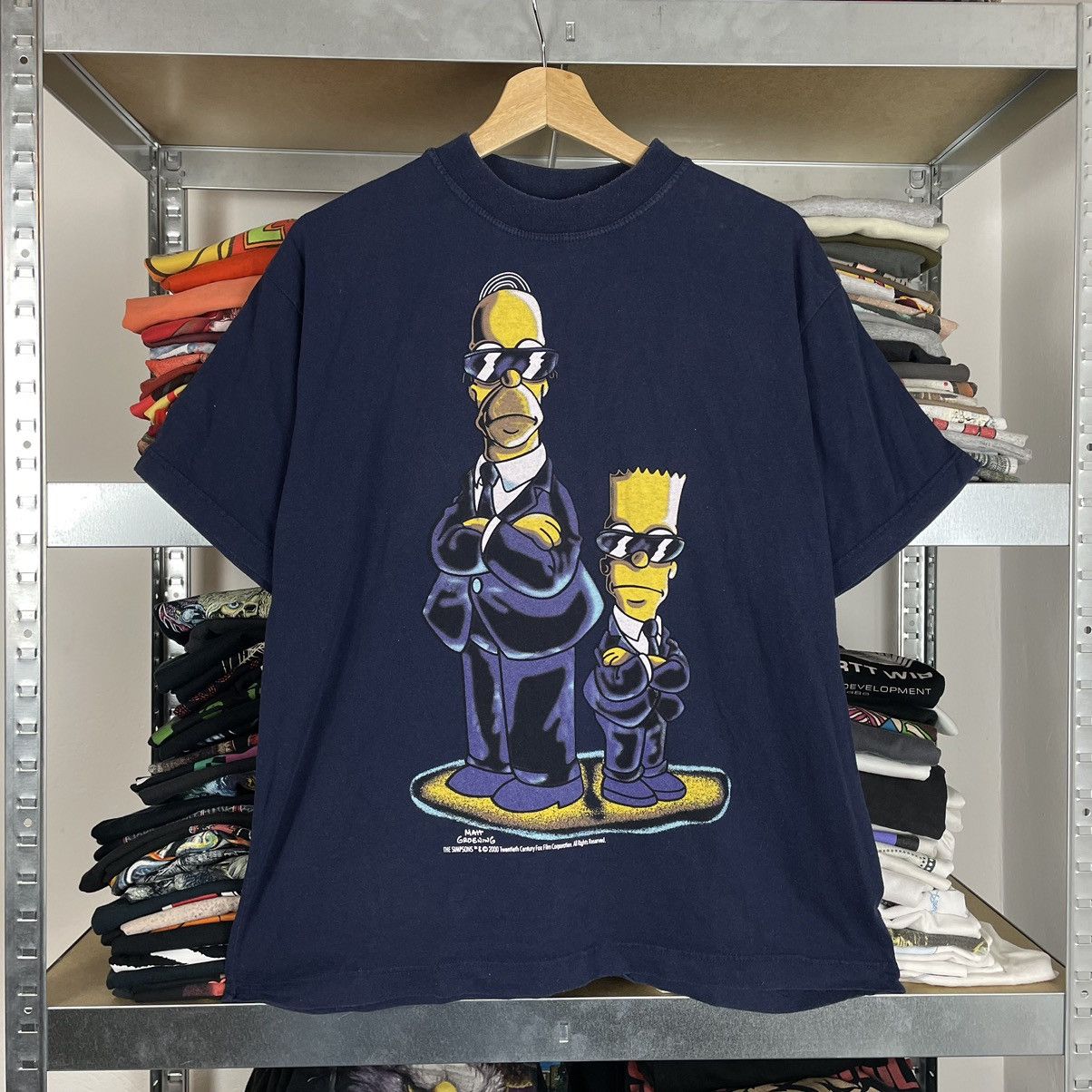 Vintage 2000 Homer and Bart Simpson FBI Agents t-shirt | Grailed