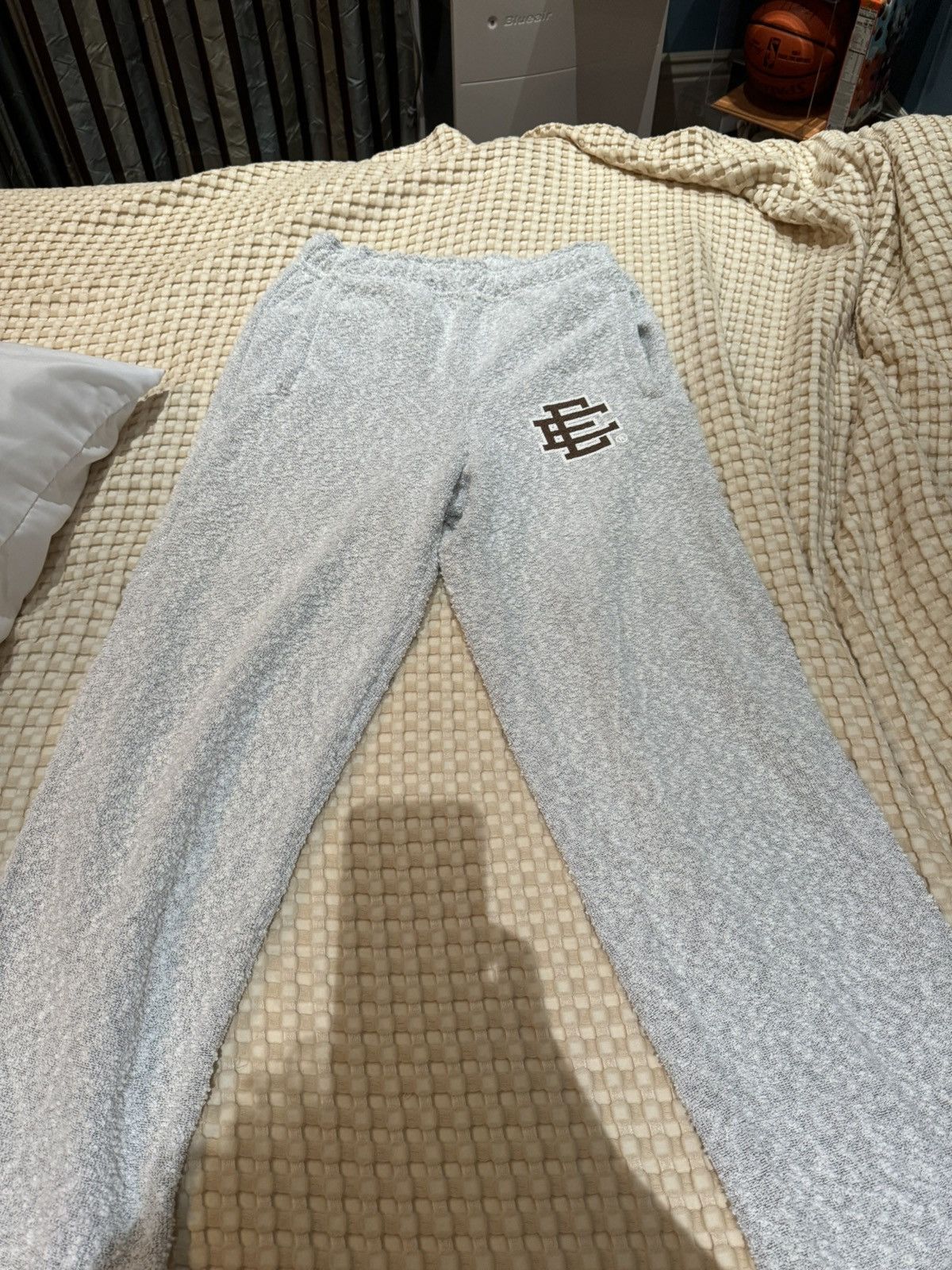 Eric Emanuel ERIC EMANUEL WHITE BOUCLE SWEATPANTS | Grailed