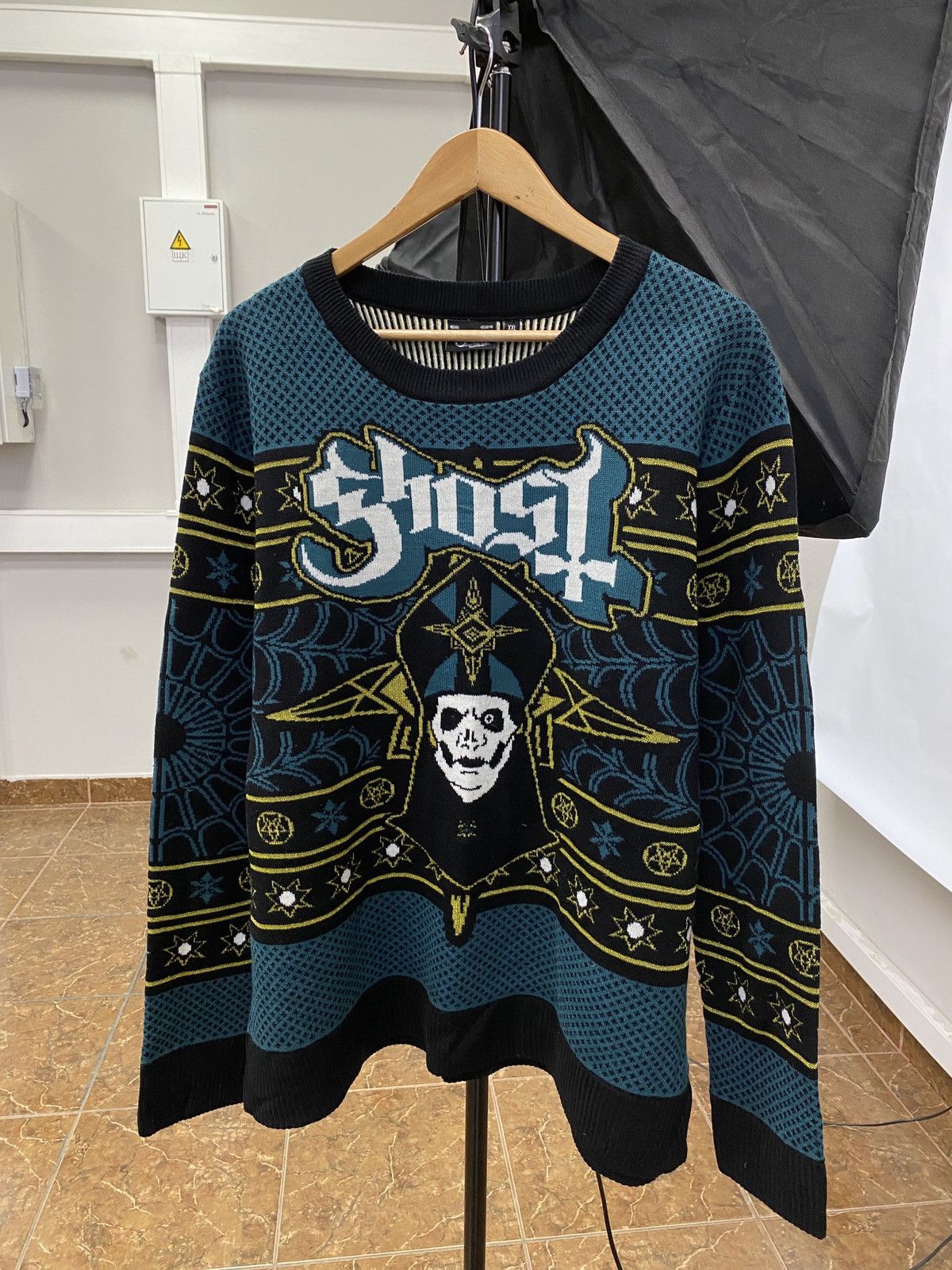 Vintage 🇺🇸 Y2K Anarchy Ghost Sweater Skull Skeleton Rare Retro Hype ...