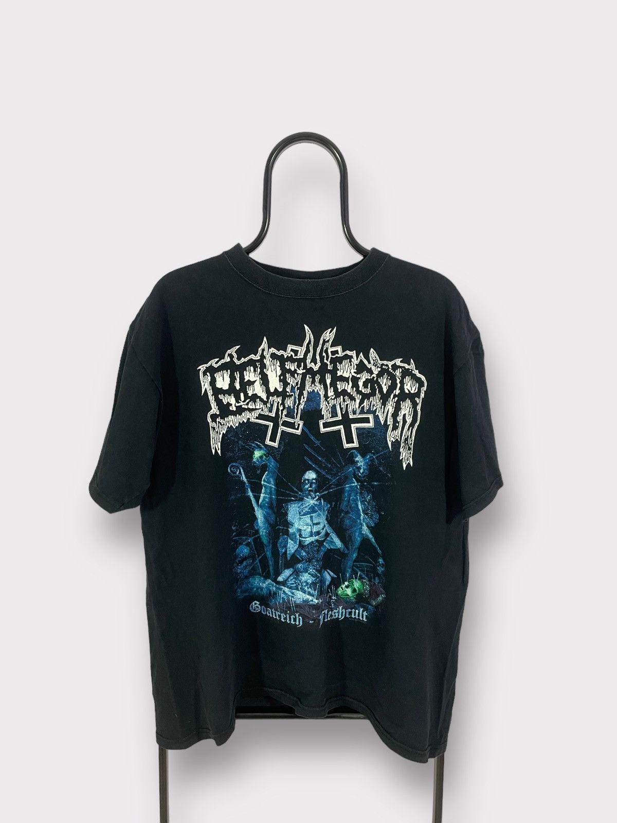 Vintage Men’s Goth Death Metal Tee Black Rock T-Shirt Vintage Retro ...