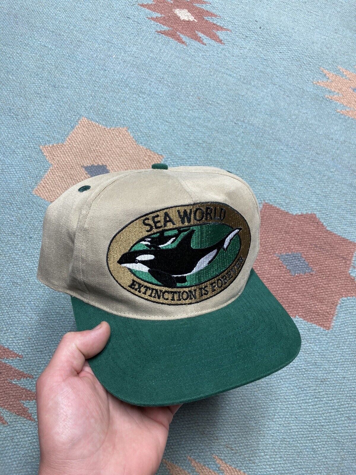 Snap Back × Streetwear × Vintage Vintage hat sea world extinction is ...