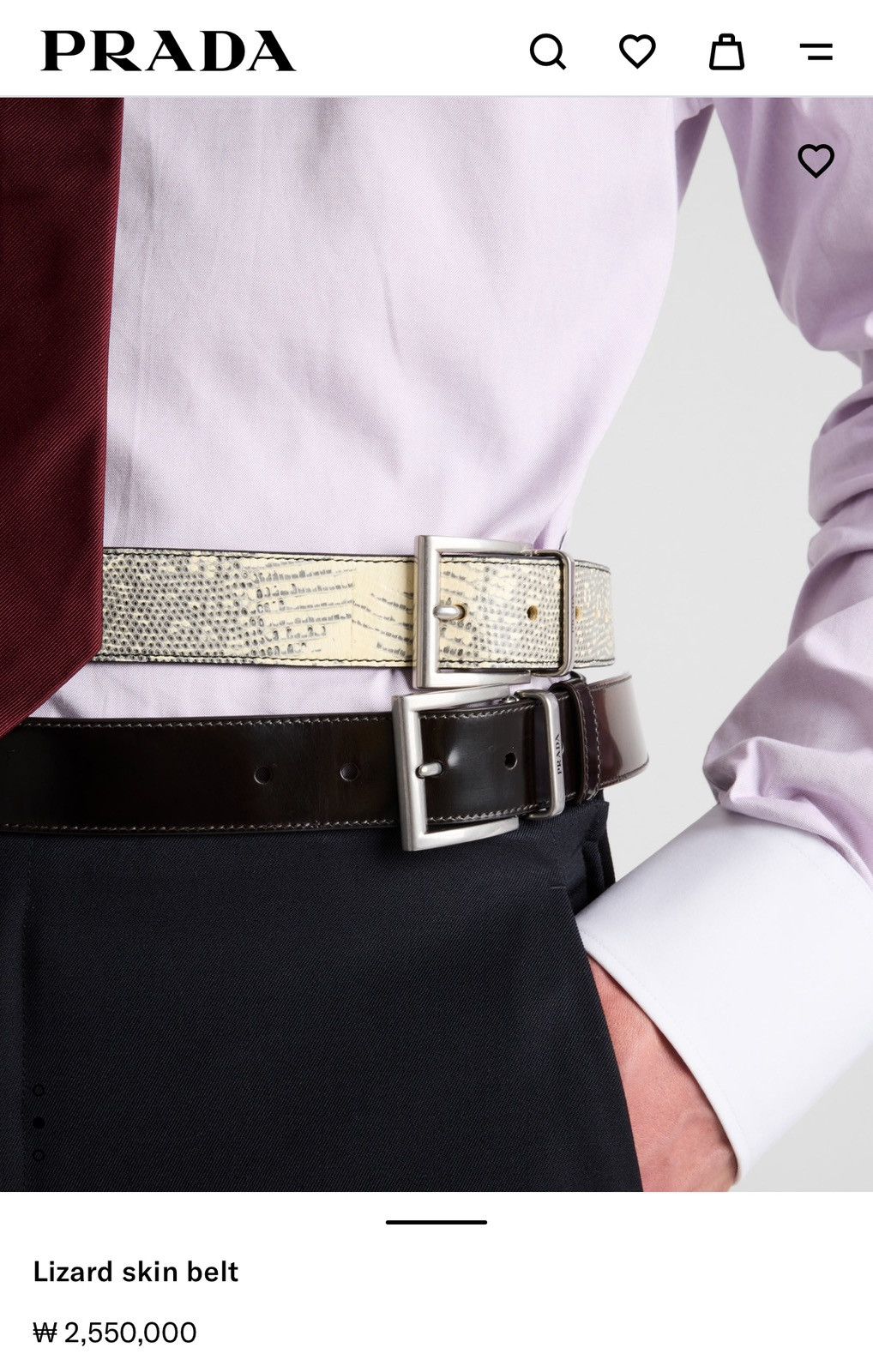 Prada × Streetwear × Vintage PRADA Lizard Skin Belt rap runway archive ...