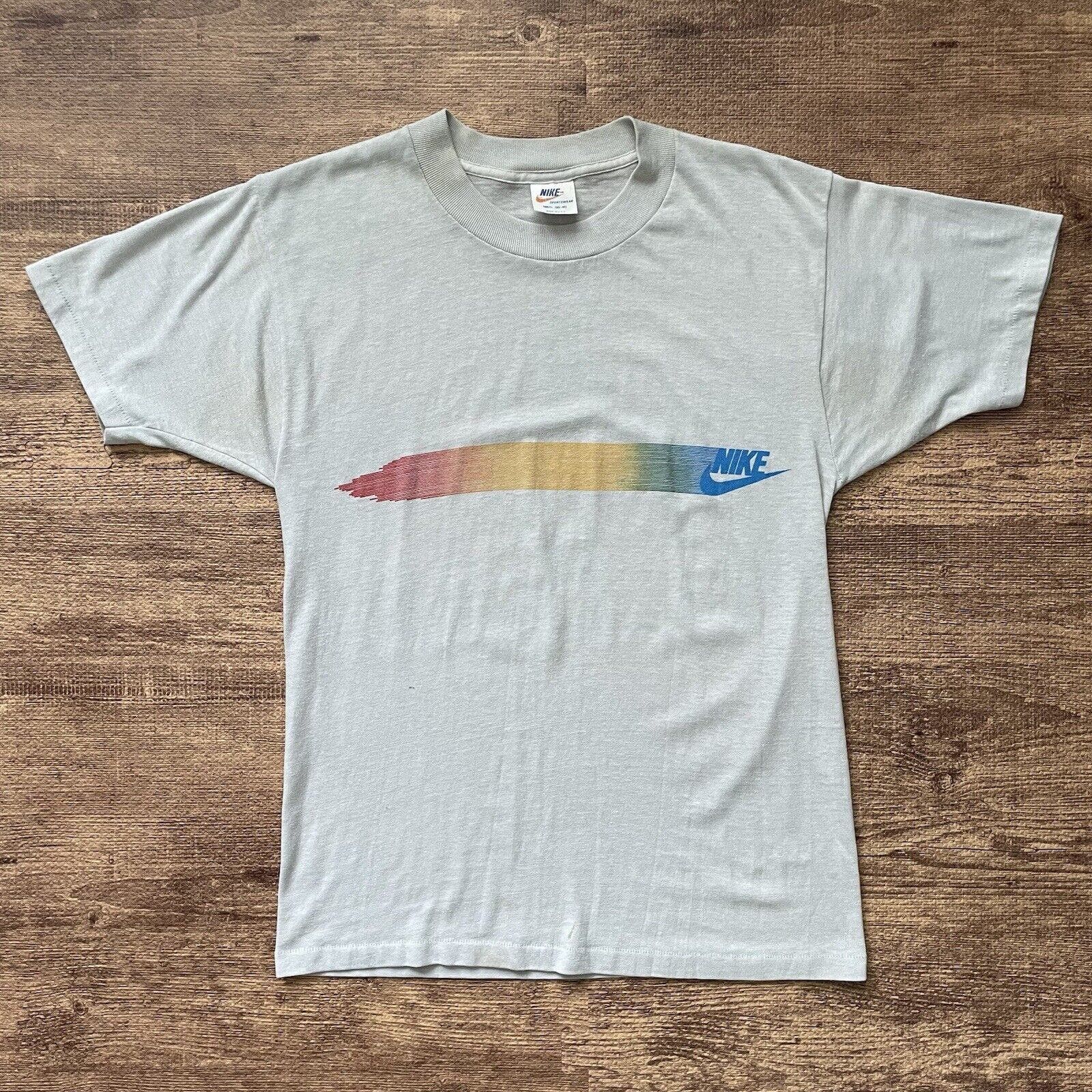 Nike × Vintage Vintage Nike Rainbow T-Shirt 1970s 1980s Men's Medium ...