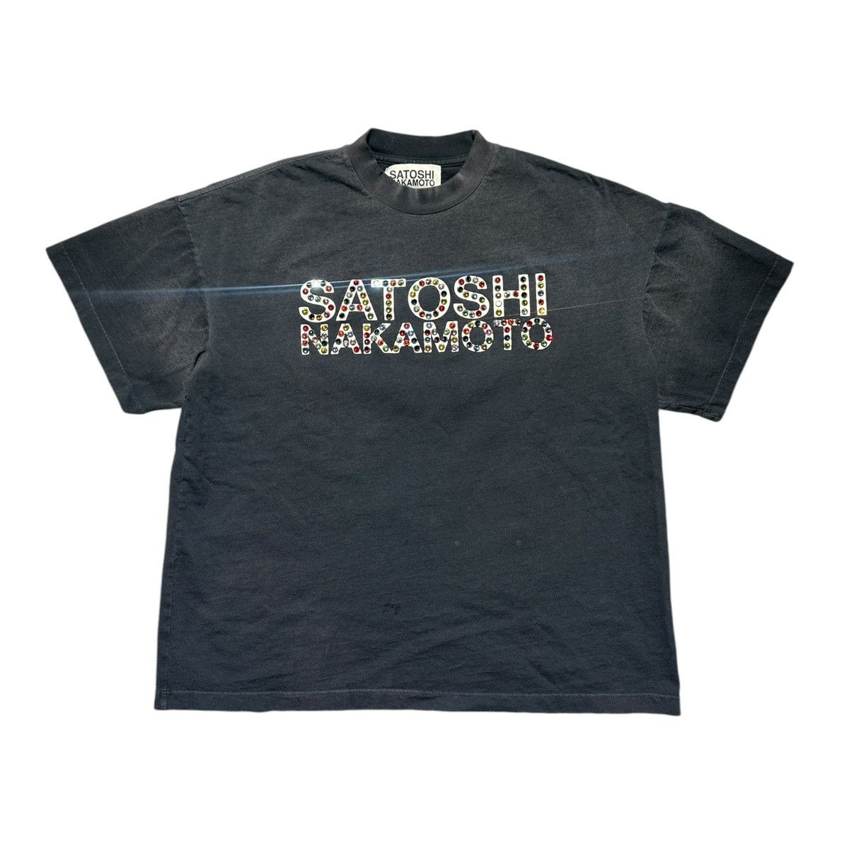 Designer × Satoshi Nakamoto Satoshi Nakamoto studded crystal logo ...