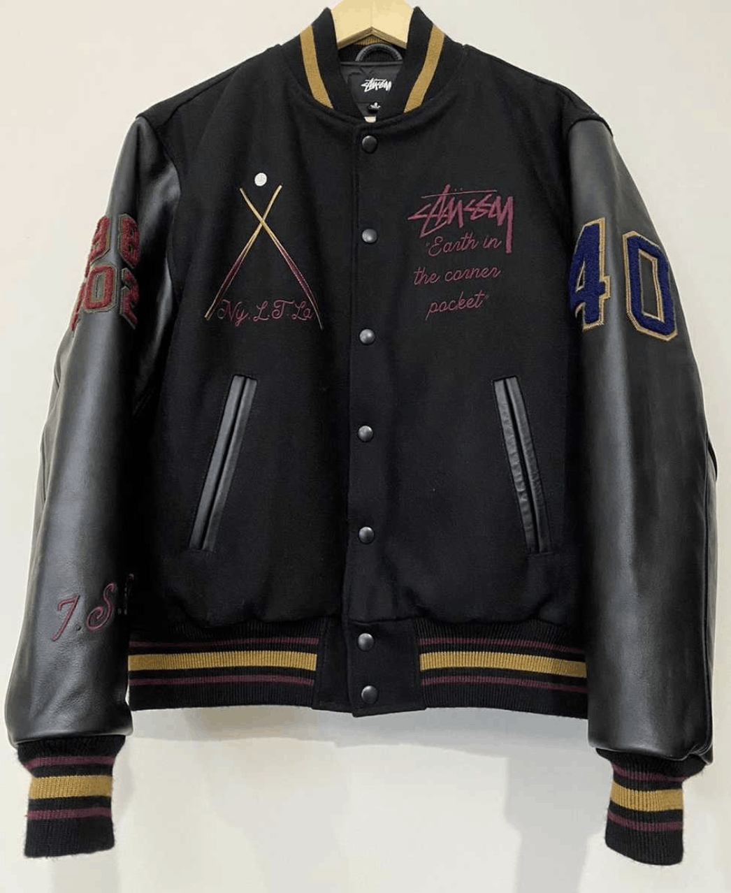 Dover Street Market × Stussy Stussy DSM 40th anniversary Varsity Jacket ...