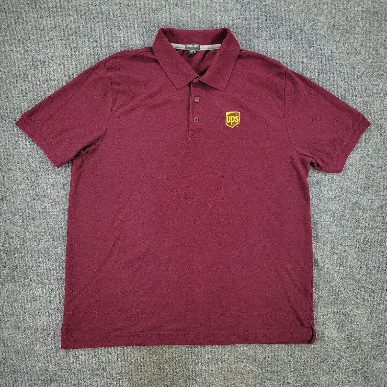 Vintage UPS Polo Shirt Men XL Red United Parcel Service Logo Uniform ...