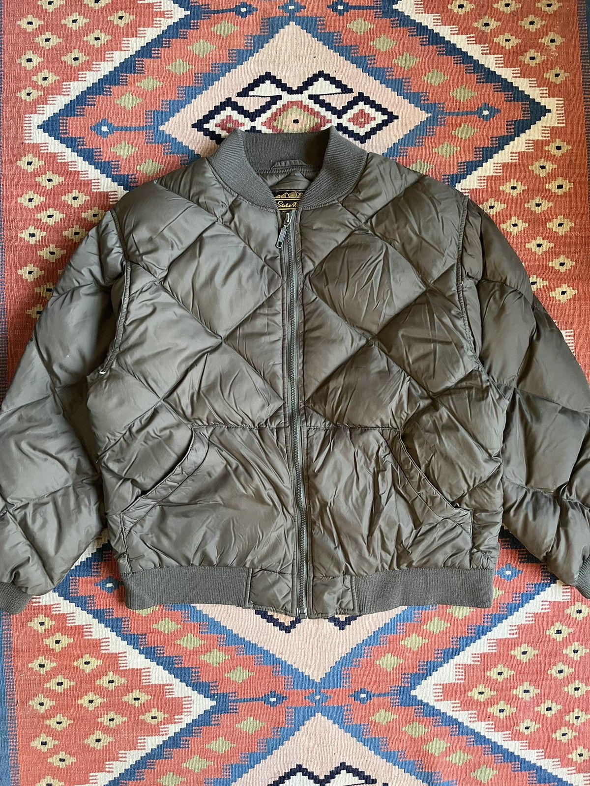 Eddie Bauer × Streetwear × Vintage Vintage 90s Eddie Bauer Quilted Down Bomber Jacket | Grailed