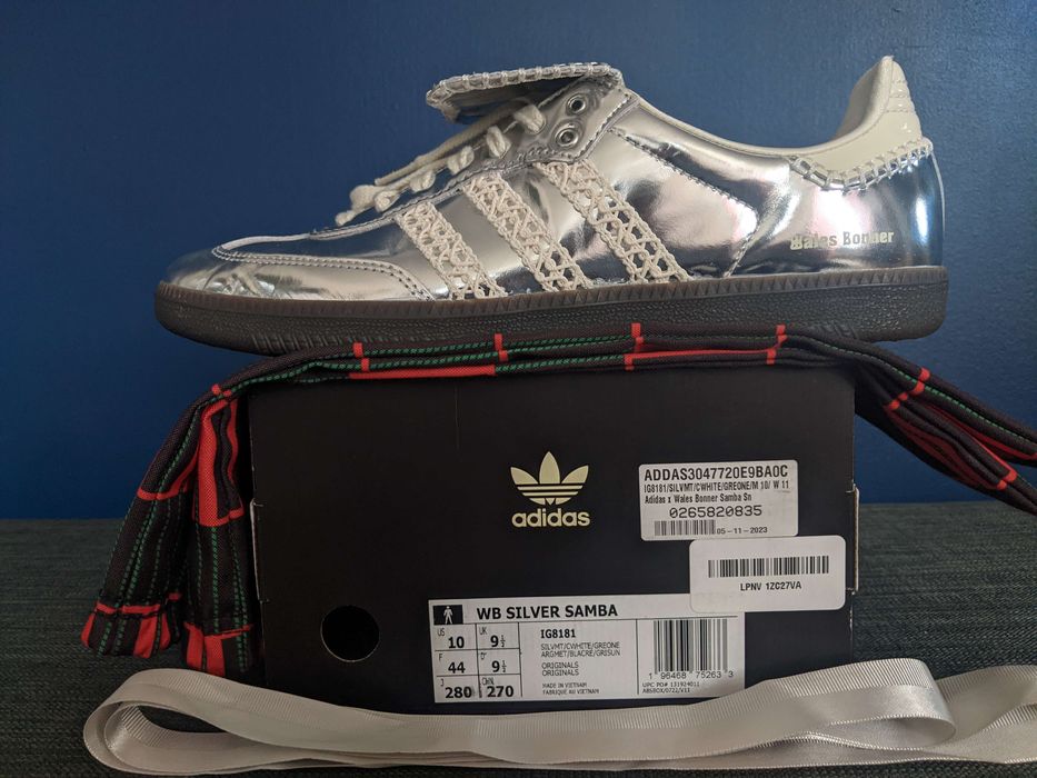 Adidas Wales Bonner Silver Metallic Adidas samba sambas | Grailed